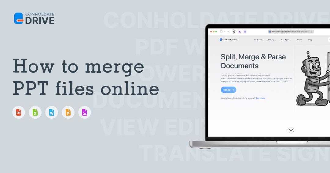 How to Merge PPT, PPTX (PowerPoint Presentation) Files Online