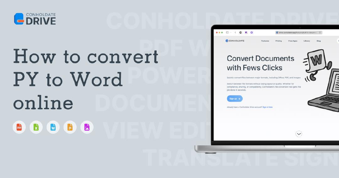 Python (PY) 파일을 Word 온라인으로 변환하는 방법